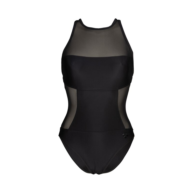Arena Womens Mesh Panel Swimsuit Black