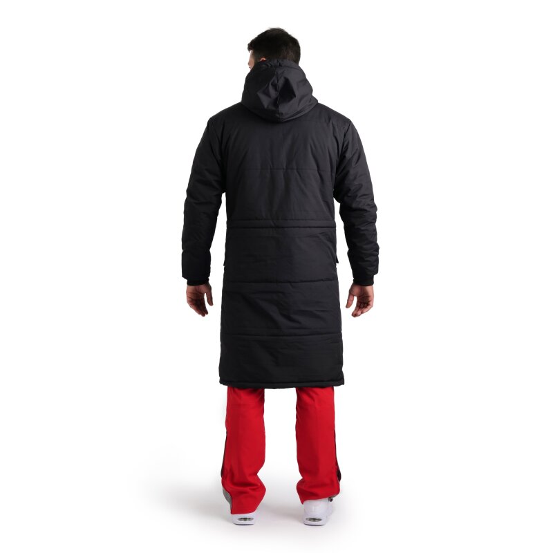 ARENA Team Parka Solid schwarz mit TWV Logo